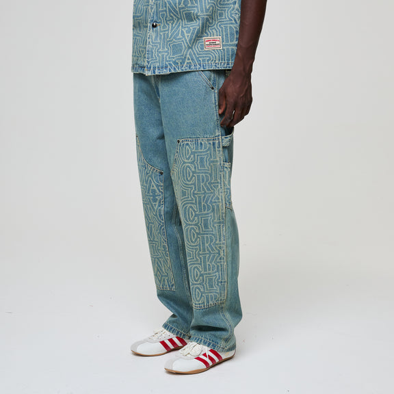 BERKELEY MONOGRAM DENIM JEANS – Criminal Damage Store