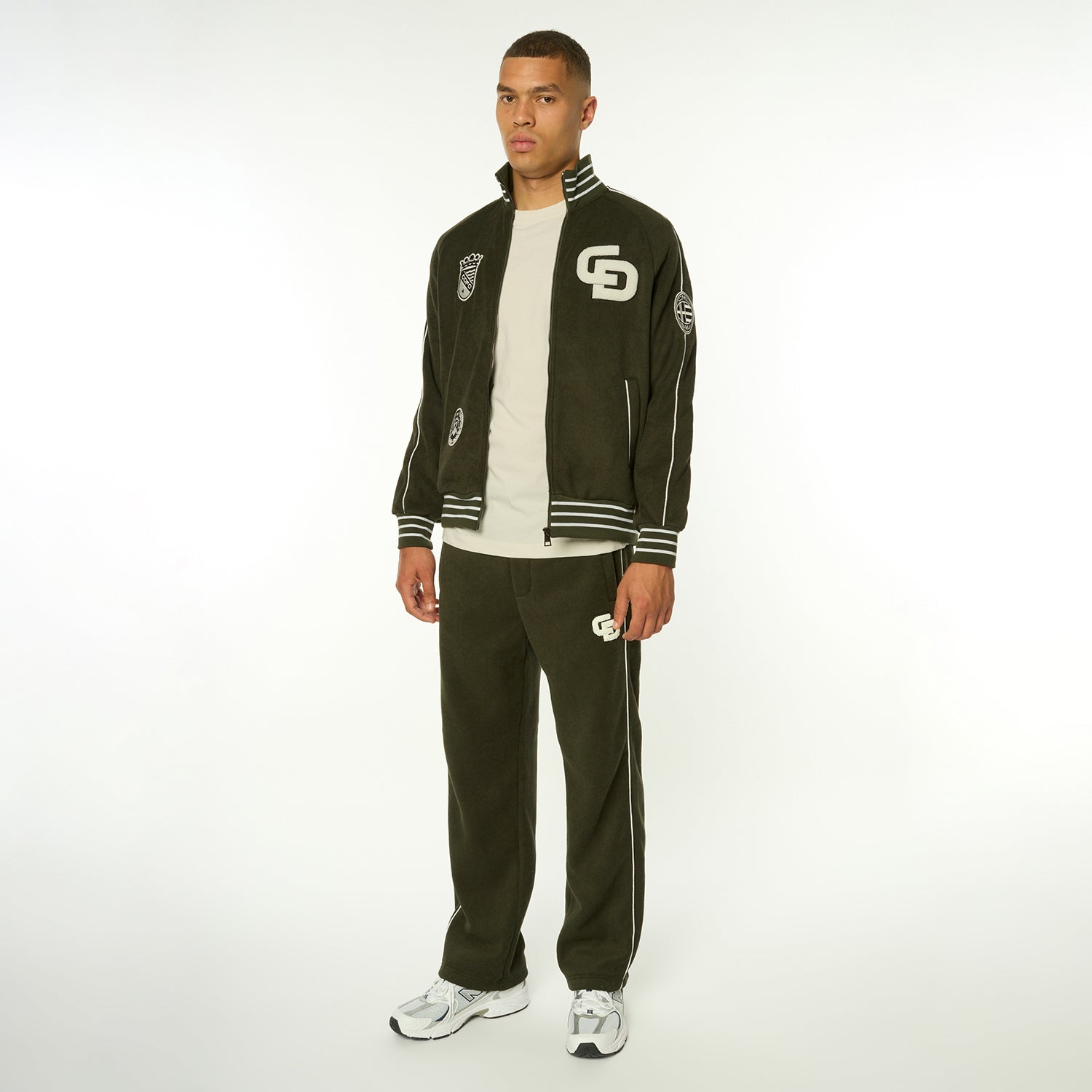 Criminal Damage | Towelling Varsity Long Sleeve Track Top – Criminal ...